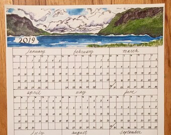Hand drawn calendar | Etsy