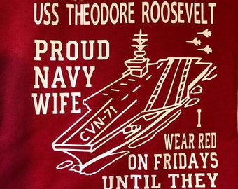 RED Friday US Navy Carrier Tee Shirts - Etsy