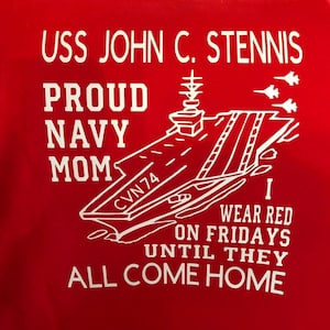 RED Friday US Navy Carrier Tee Shirts - Etsy