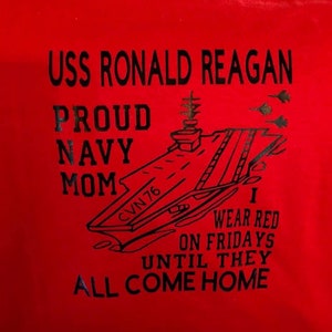 RED Friday US Navy Carrier Tee Shirts - Etsy