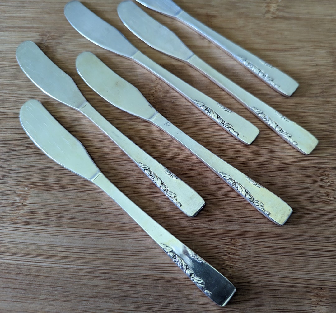 Vintage 1881 ROGERS 1954 PROPOSAL Paddle Butter Spreader 6 1/4", Set of ...
