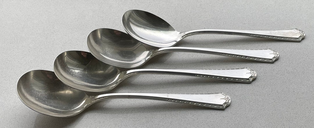 Vintage TUDOR Plate 1923 ALGONQUIN/BARONET Round Bowl Soup Spoon (gumbo ...