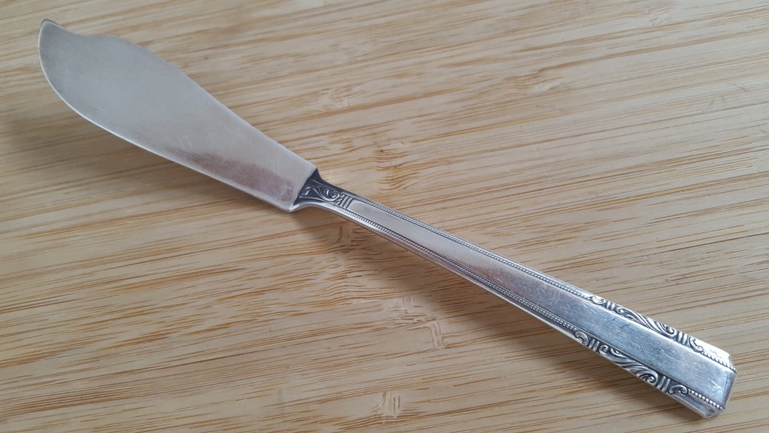 Antique WALLACE Plate 1938 PERSONALITY Flat Handle Master Butter Knife ...