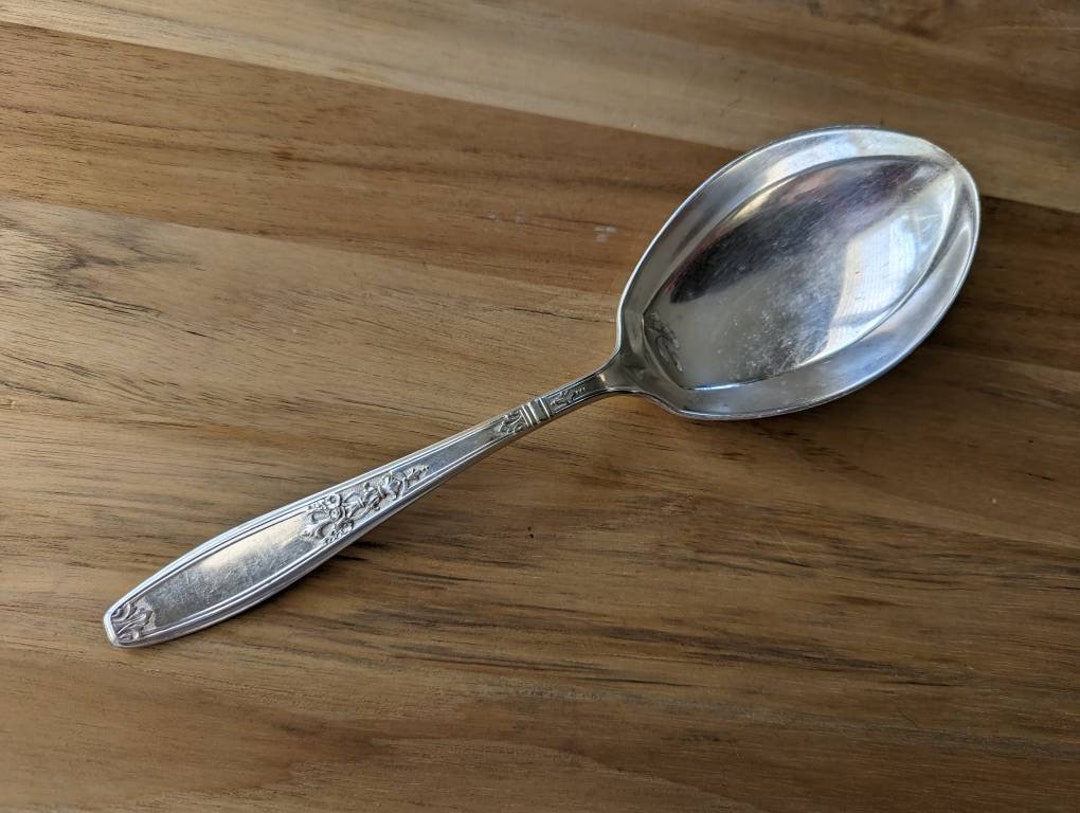 Antique 1847 ROGERS Bros 1919 AMBASSADOR Solid Berry/casserole Spoon 9 ...