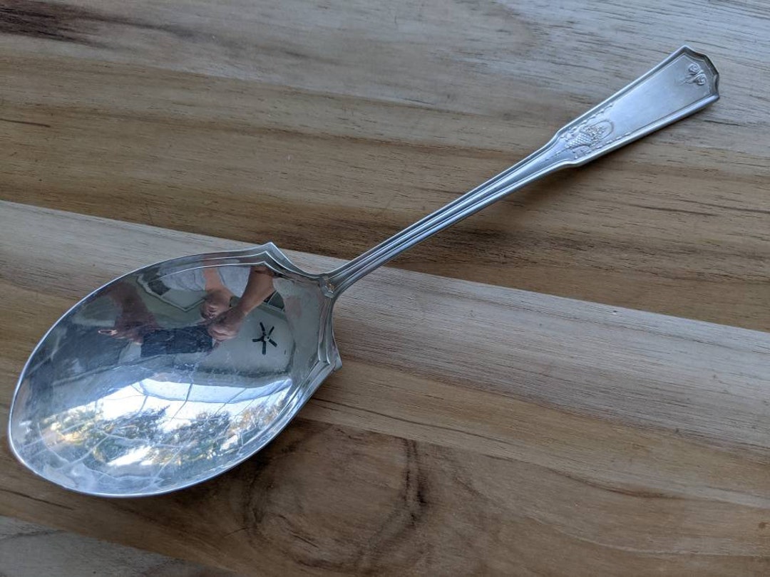 Antique STRATFORD Silver 1924 SHAKESPEARE Casserole Serving Spoon 8 3/4 ...