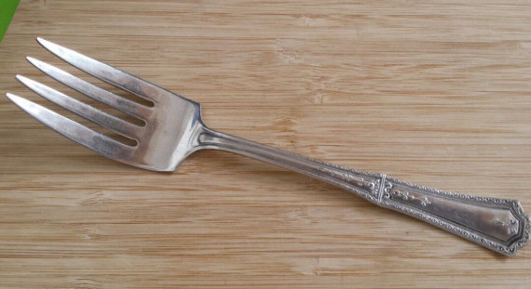 Antique VERIBEST Silverplate 1930 ORNATE Buffet/cold Meat Serving Fork ...