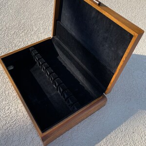 Vintage Elegant Large AMERICAN WALNUT Made Silverware/flatware Storage ...
