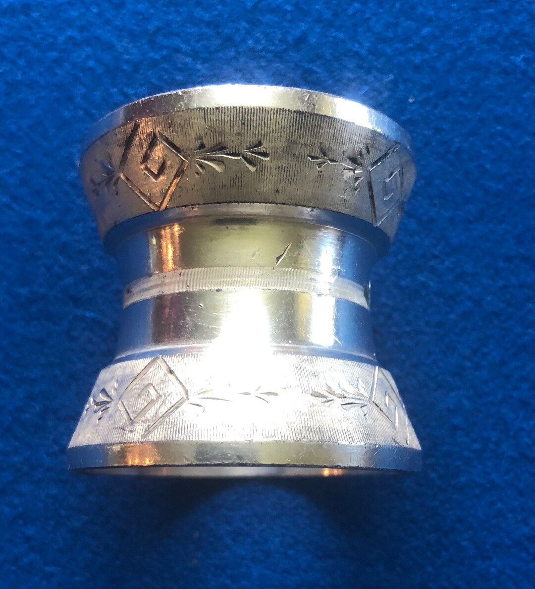 Antique Victorian Silver Plate Brite Cut Art Deco Round Napkin Ring ...