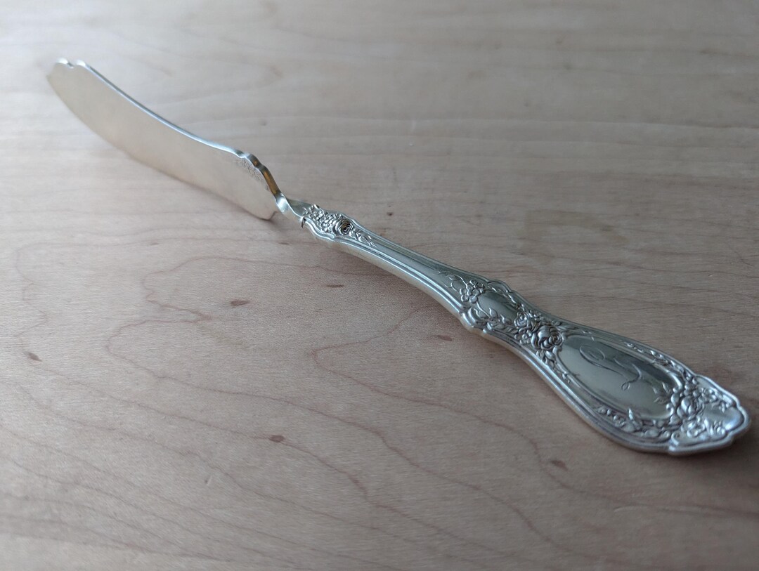 Antique 1847 Roger Bros Silver 1910 SHARON Twisted Handle Master Butter ...