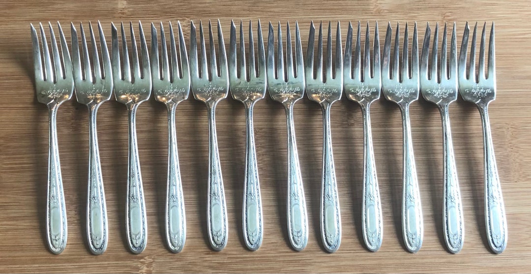 Antique Gee-esco 1910 QUEEN BERTHA Dessert/salad Fork 6 1/4", Set of 12 ...