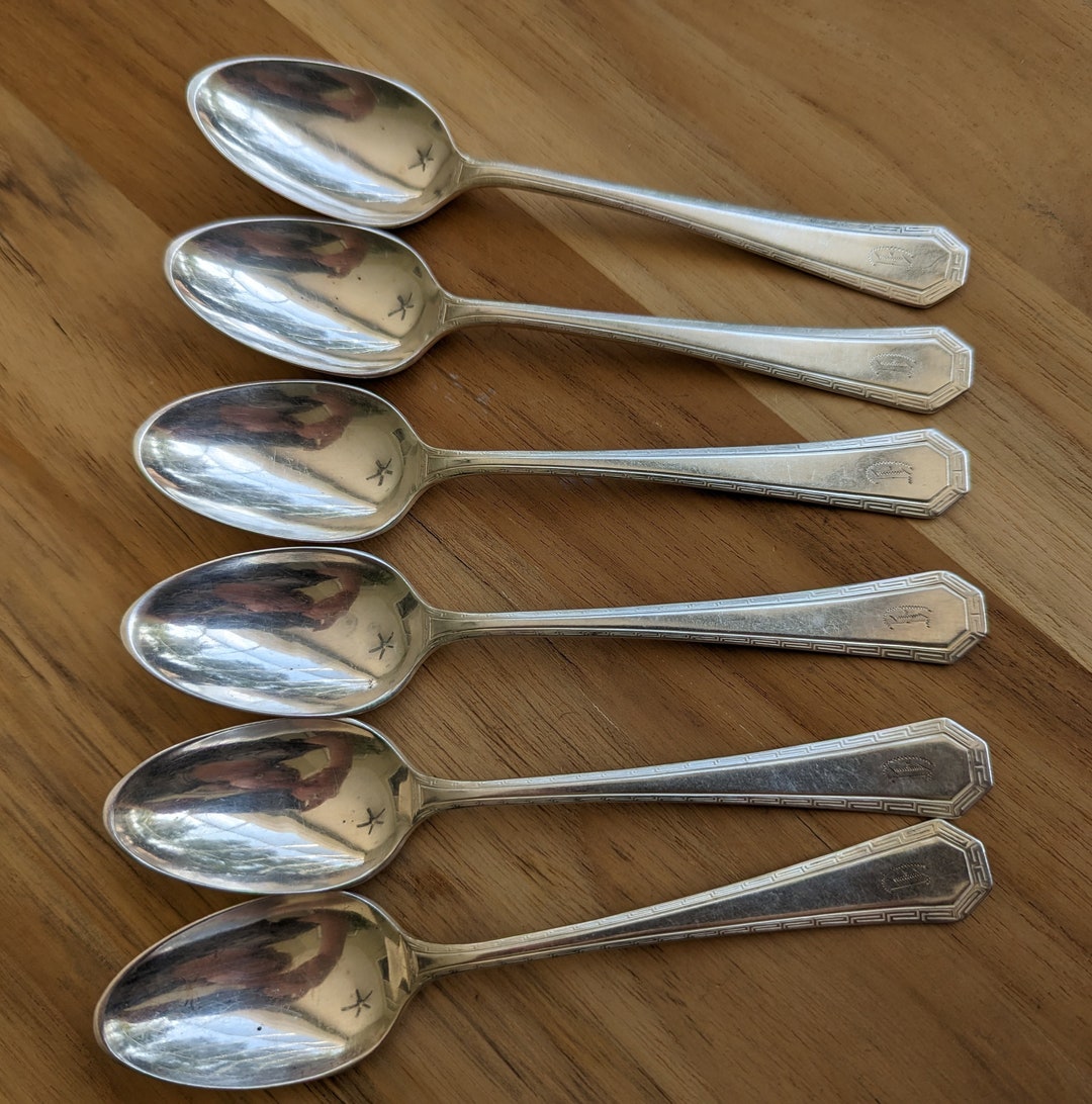 Antique 1835 WALLACE 1916 ATHENA Teaspoon 6" Mono C, Set of 6 - Etsy