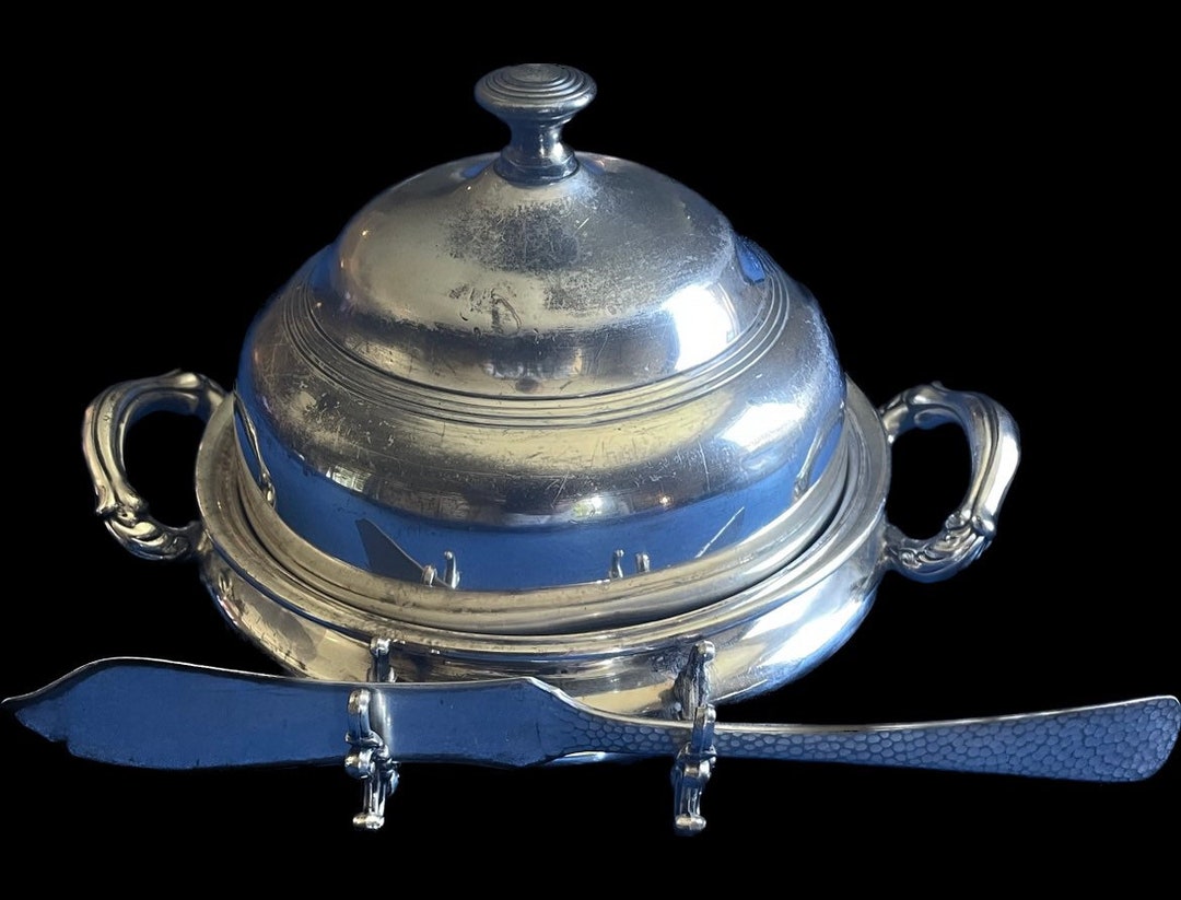 Antique FORBES SILVER Co #255 Silver Plate Covered Caviar/butter Server ...
