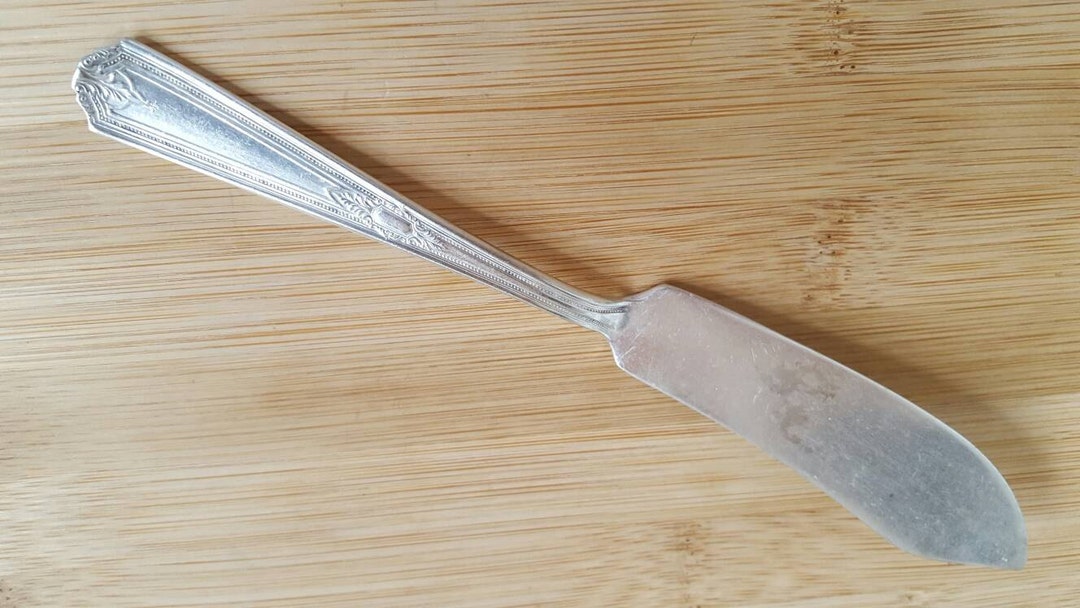 Antique R & B Silver Plate 1926 LYRIC Flat Handle Master Butter Knife 6 ...
