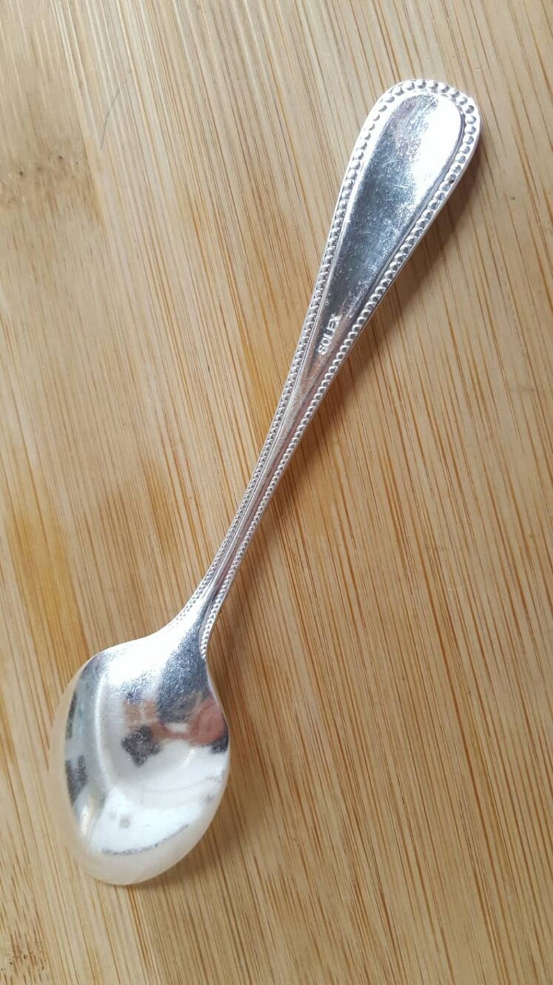 Vintage SOLEX Silver BEADED EDGE Youth/5 O'clock Spoon 5 | Etsy
