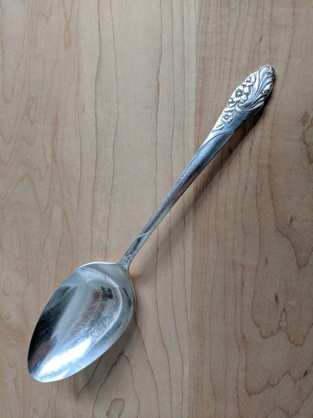 Vintage Community Silver 1950 EVENING STAR Serving Tablespoon 8 3/8 ...
