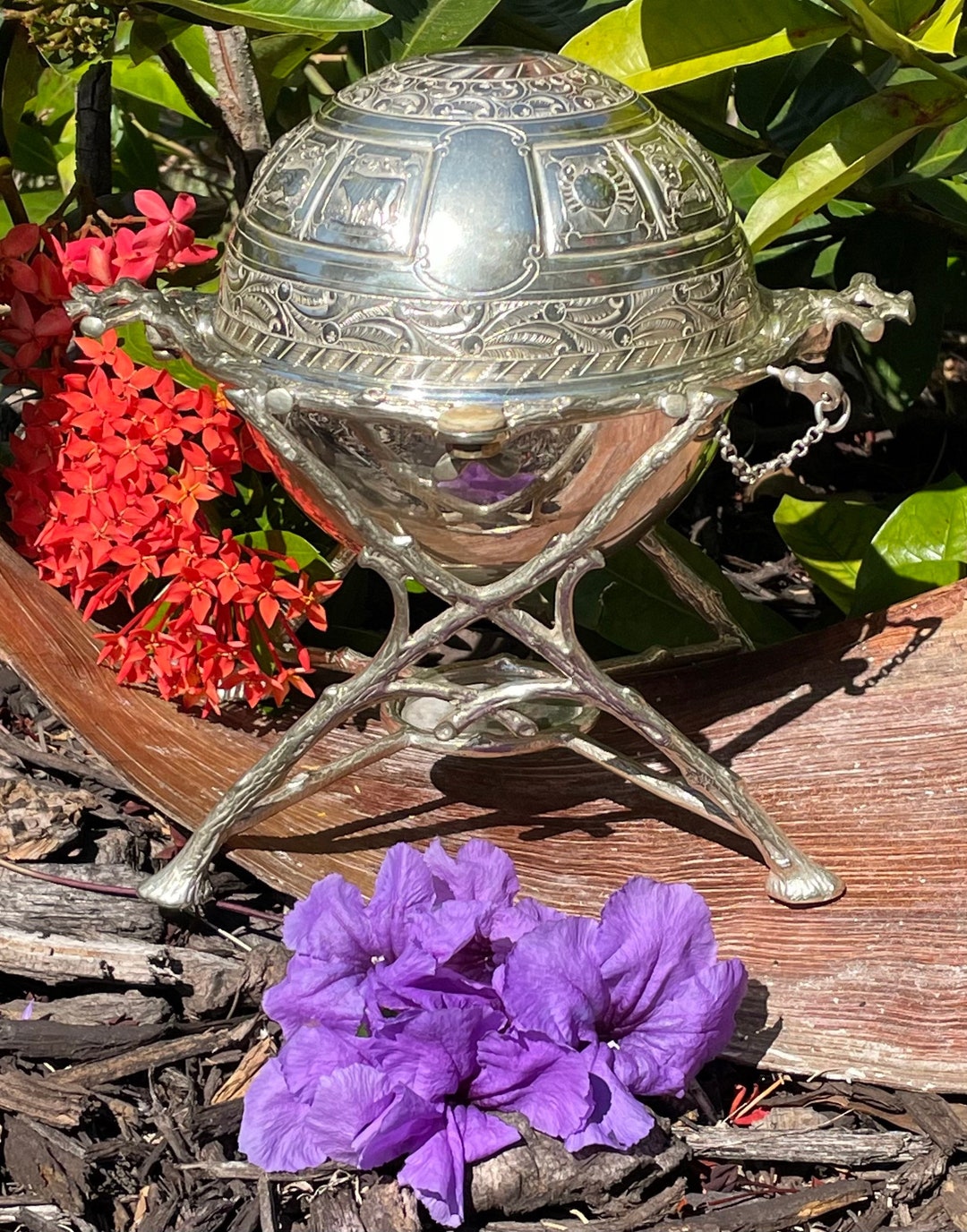 Gorgeous Antique Victorian FENTON BROTHERS Silver 1896 Figural ZODIAC ...