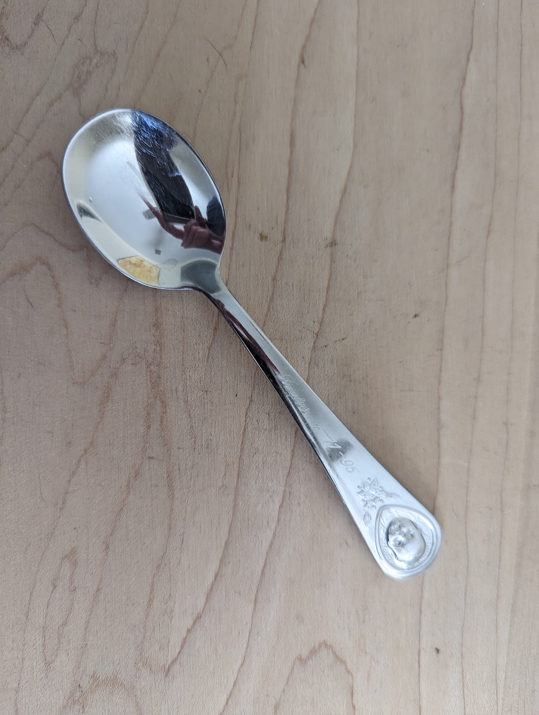 Collectible Vintage Oneida GERBER Straight Handle Baby Spoon 4 5/8 ...