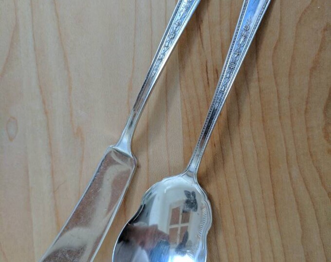 Antique RC Silver Co 1927 ORLEANS Flat Handle Master Butter Knife ...