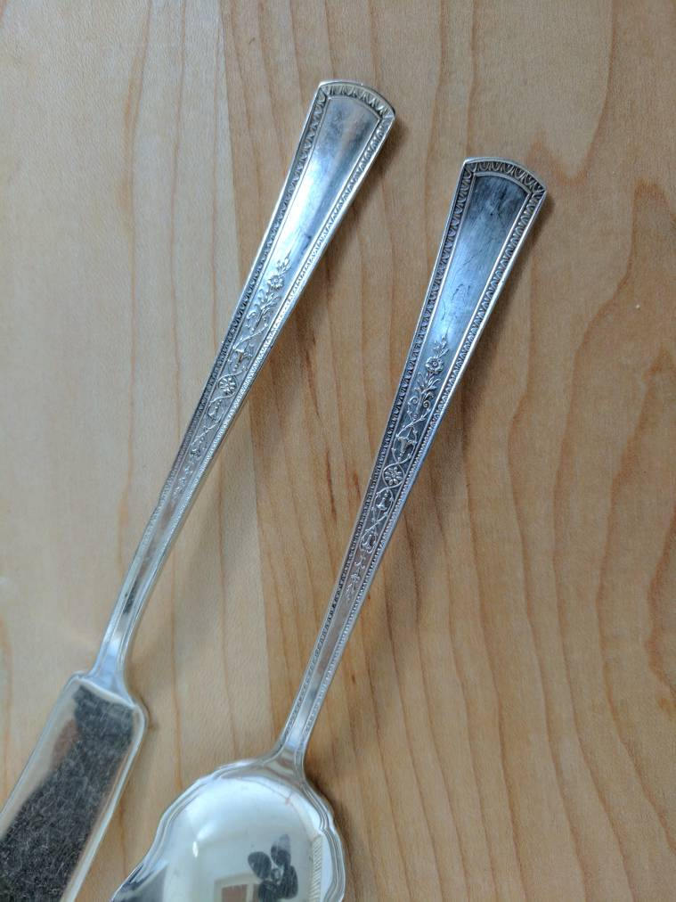 Antique RC Silver Co 1927 ORLEANS Flat Handle Master Butter | Etsy