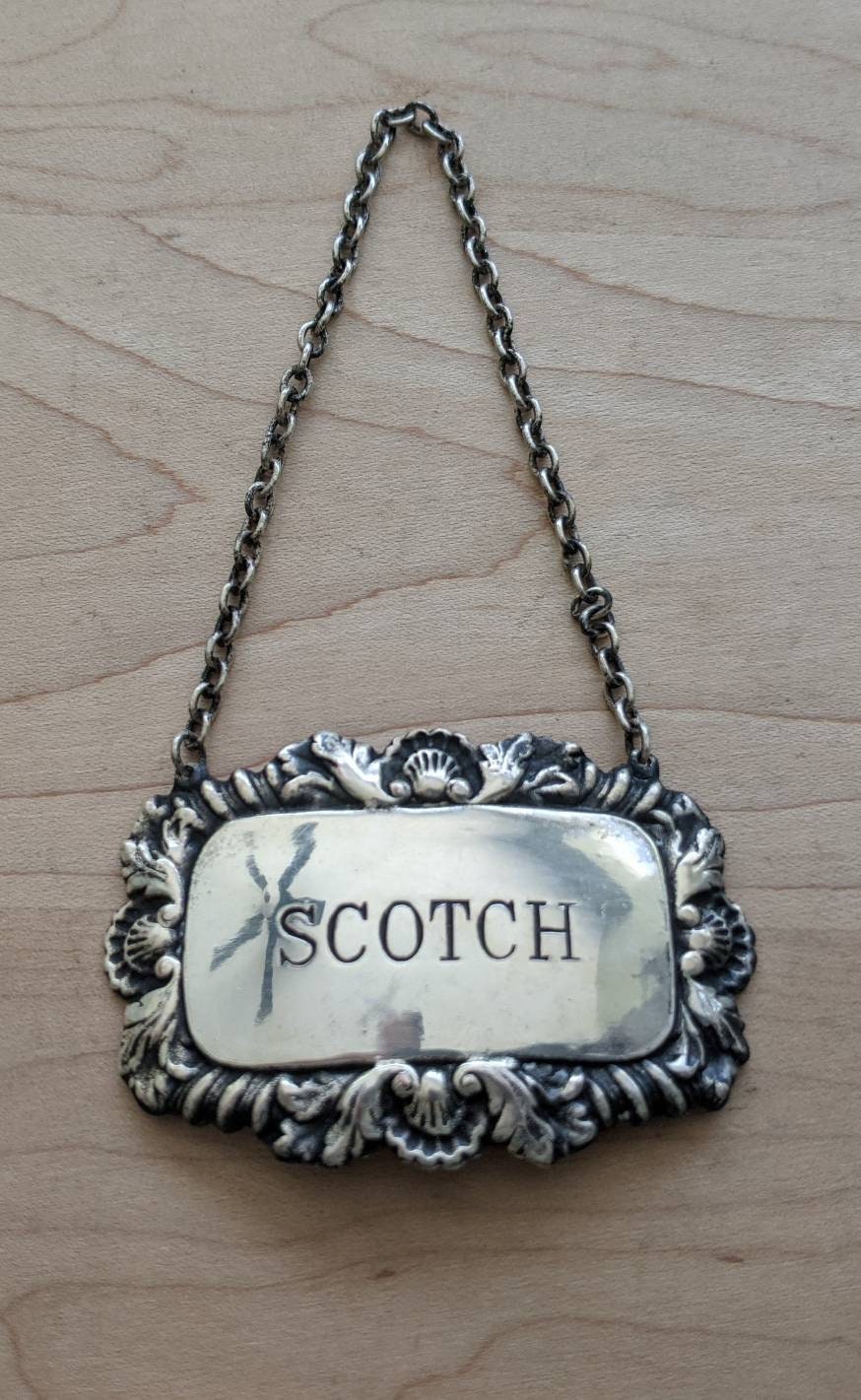 Gorgeous Vintage Silver Plate SCOTCH Ornate Liquor Bottle/decanter ...