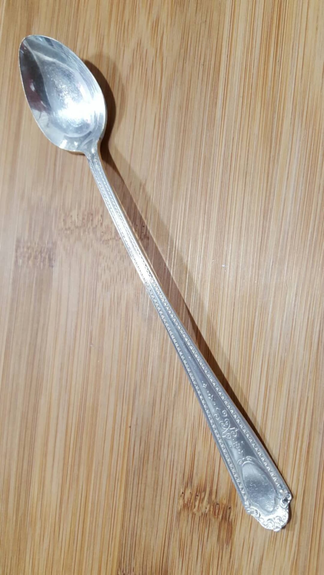 Antique STANDARD Silver Plate Flower Ornate Muddler/bar/iced Teaspoon 7 ...