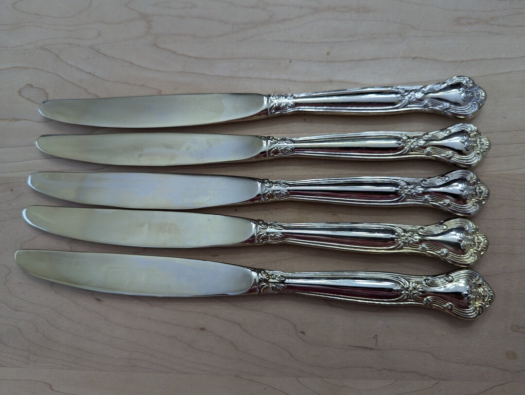 Vintage GODINGER Gold Plate GRAND MASTER Modern Hollow Dinner Knife 9 ...