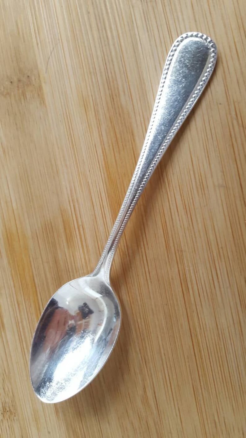 Vintage SOLEX Silver BEADED EDGE Youth/5 O'clock Spoon 5 | Etsy