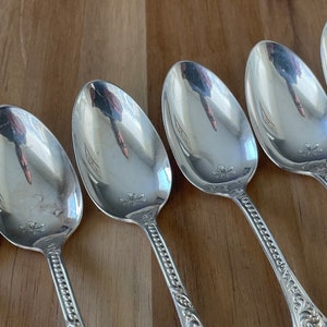 Antique Extra Coin Silver Plate 1912 ORIENT Teaspoon 5 7/8", Set of 6 ...