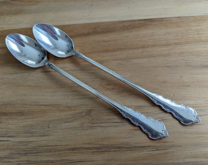 1938 JEWEL Silverplate Ice Tea Spoons Plymouth Silverplate Wm Rogers ...