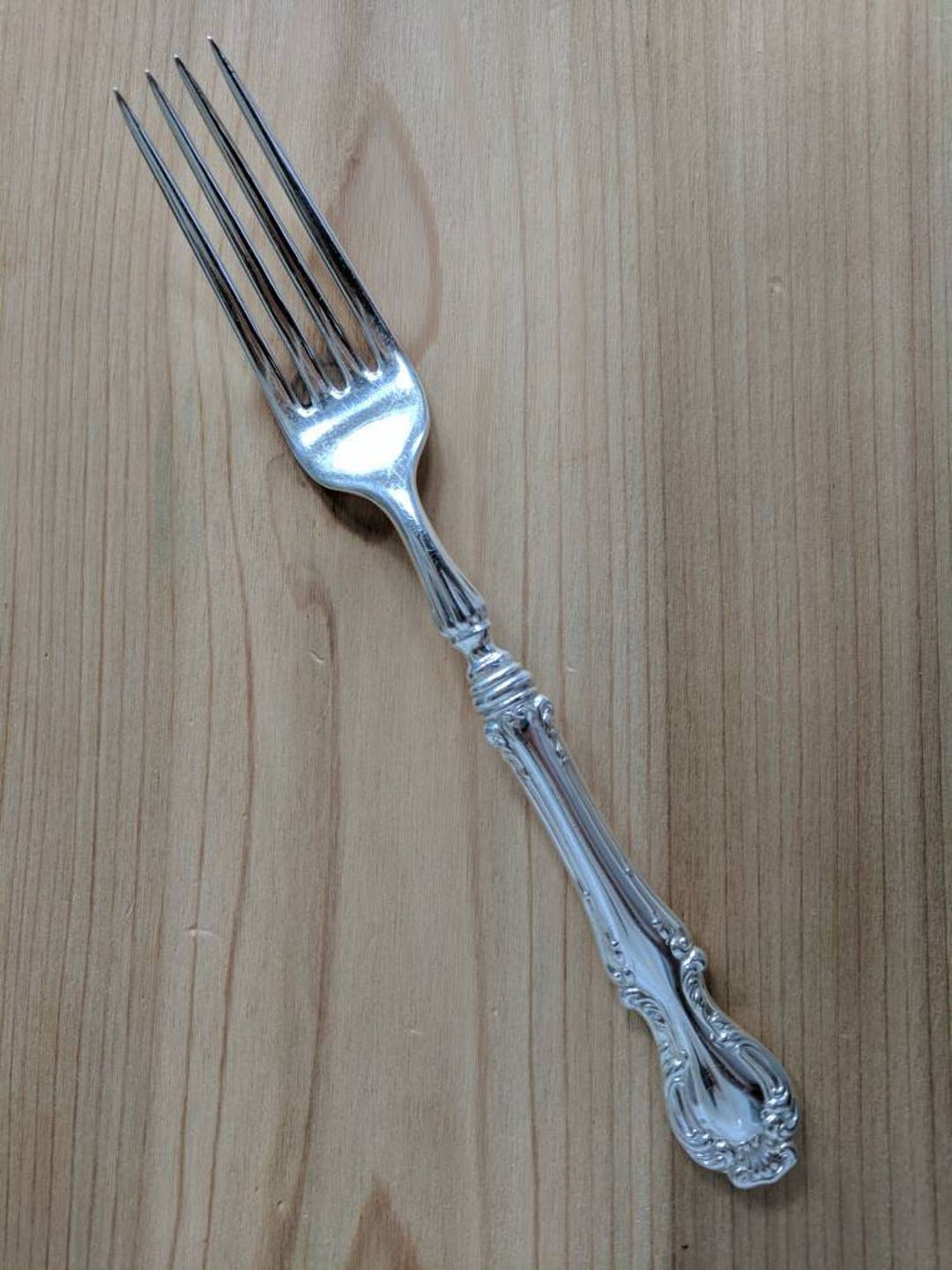 Antique 1835 R WALLACE 1896 JOAN Hollow Handle Dinner Fork 7 3/4" Set ...