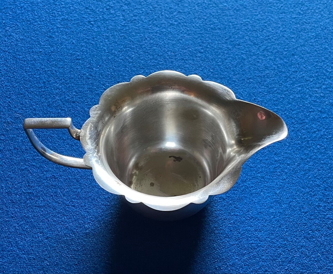 Gorgeous Rare Amazing Antique Silver Scallop Rim Handle Open Creamer 2 ...