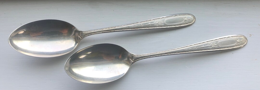 Antique Gee-esco 1910 QUEEN BERTHA Serving Tablespoon 8", Set of 2 - Etsy