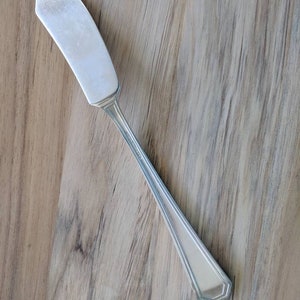 Antique 1835 R WALLACE Silver 1913 ALAMO Flat Handle Master Butter ...