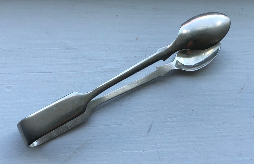 Antique D & A Nevada Silver 1876 PLAIN FIDDLE Small Ice/sugar Serving ...