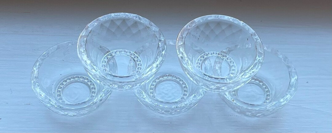 Vintage Collectible Art Deco Elegant Cut Glass Individual Open Salt ...