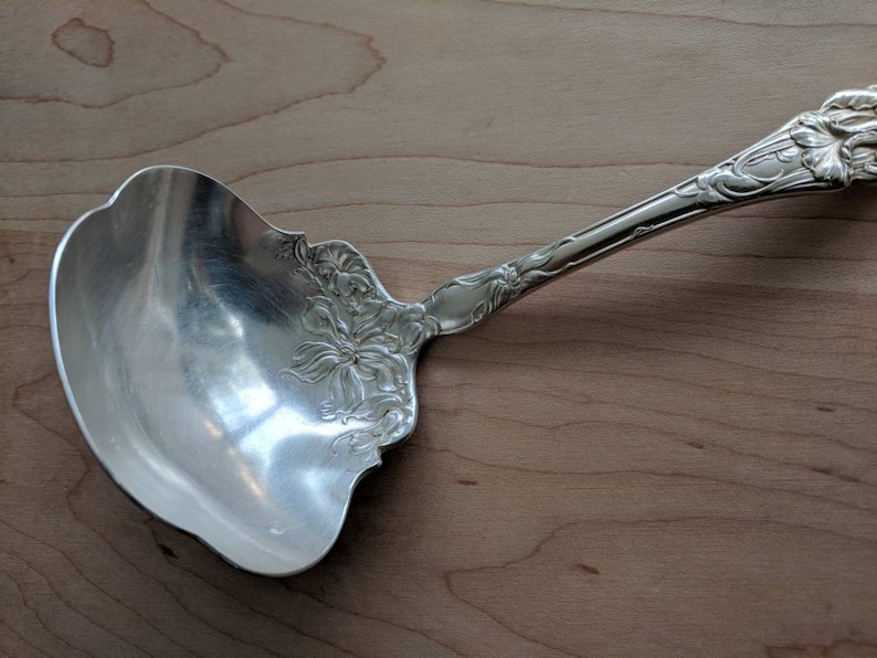 Antique 1835 R WALLACE 1902 FLORAL Gravy/sauce/cream Ladle - Etsy
