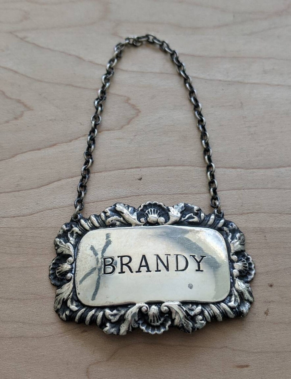 Gorgeous Vintage Silver Plate BRANDY Ornate Liquor Bottle/decanter ...