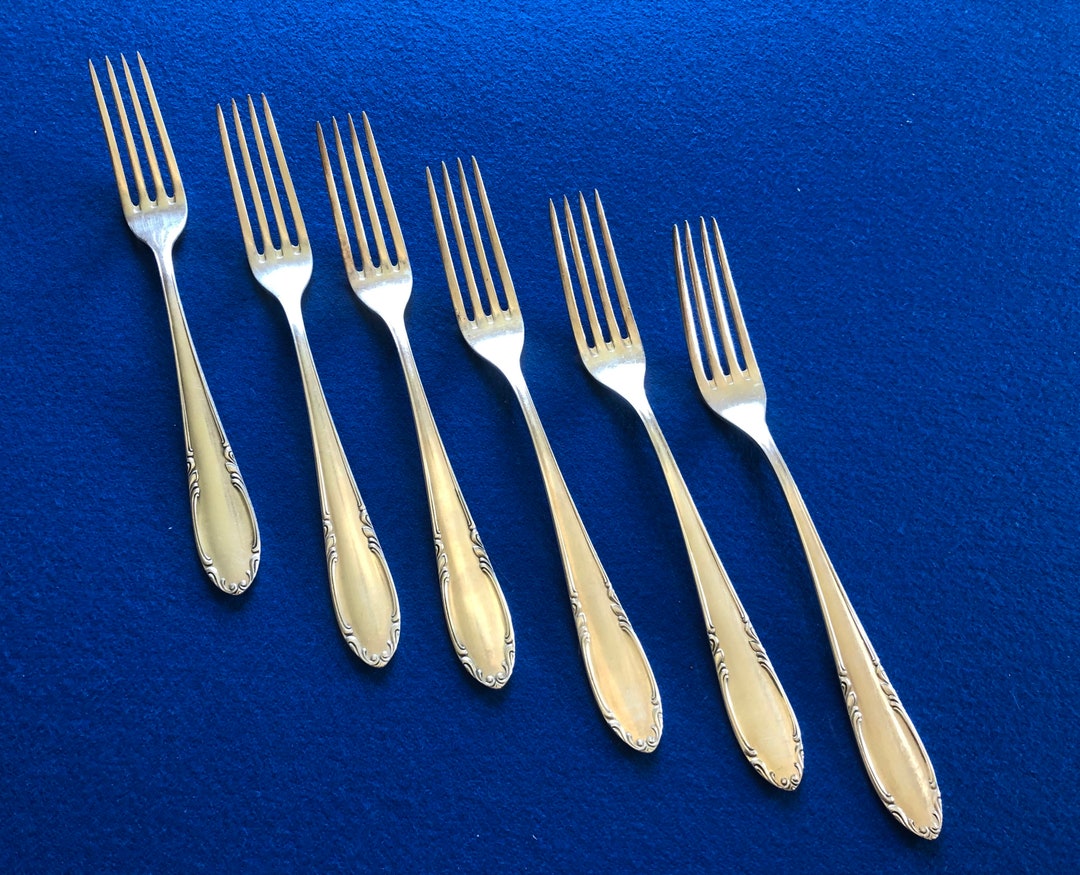 Antique GERMAN HOMAG 100 Marked Silver Plate CONTINENTAL Dinner Fork, 8 ...