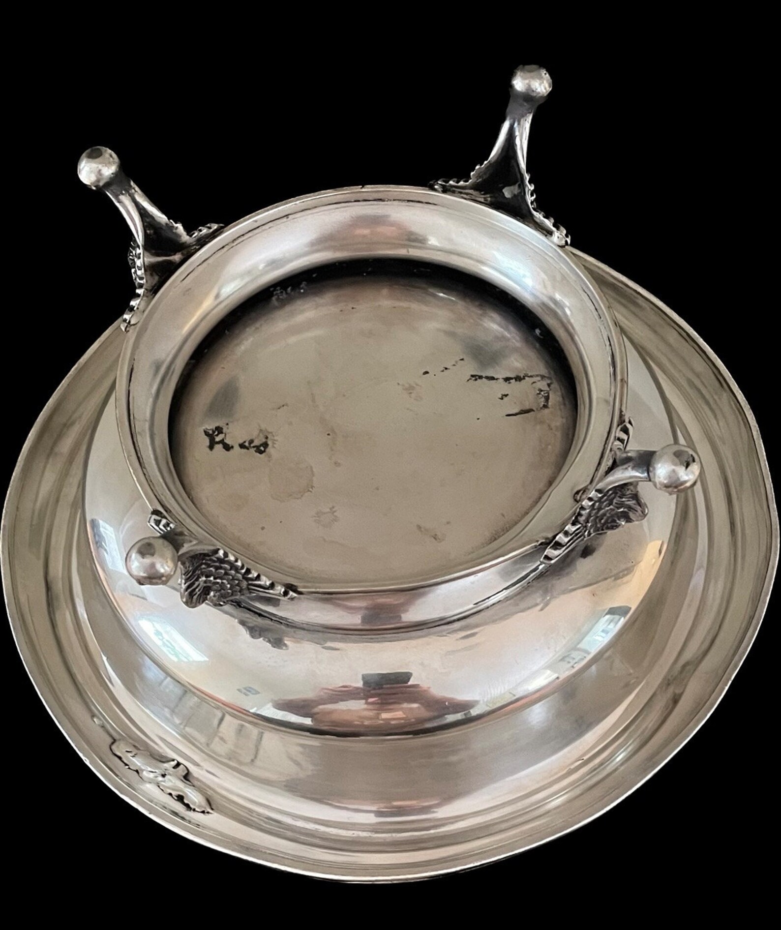 Gorgeous Antique Elegant DERBY SILVER Co 1883 CRANE Theme Silver Plate ...