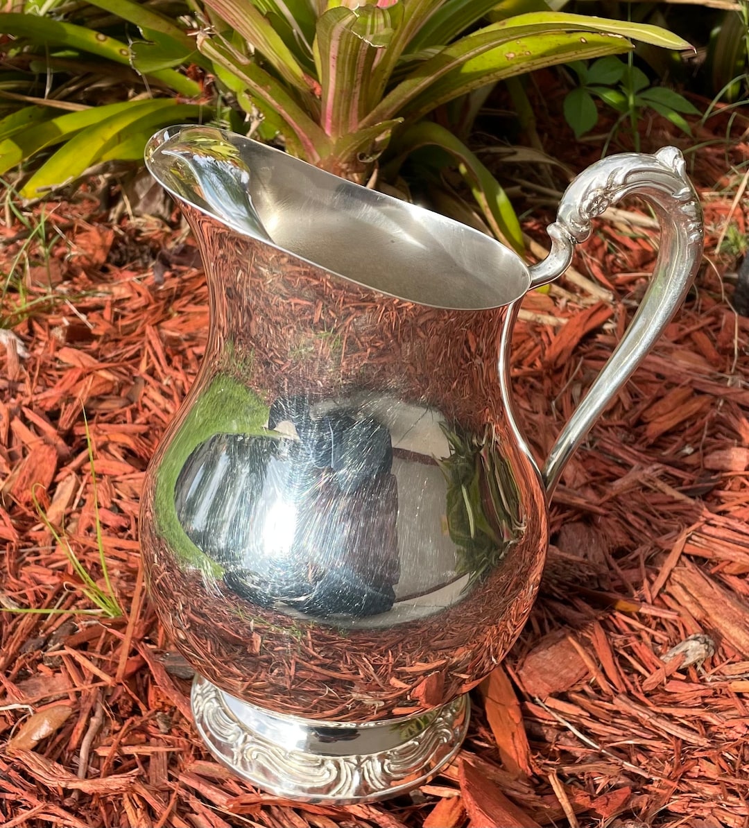 Gorgeous Vintage F B ROGERS Silver Plate Large FLORAL Pedestal Base ...