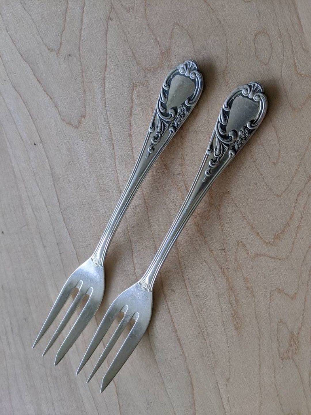 Antique Silver Plate 1890 MARLY Dessert/pastry/pie Fork 6", Set of 6 - Etsy