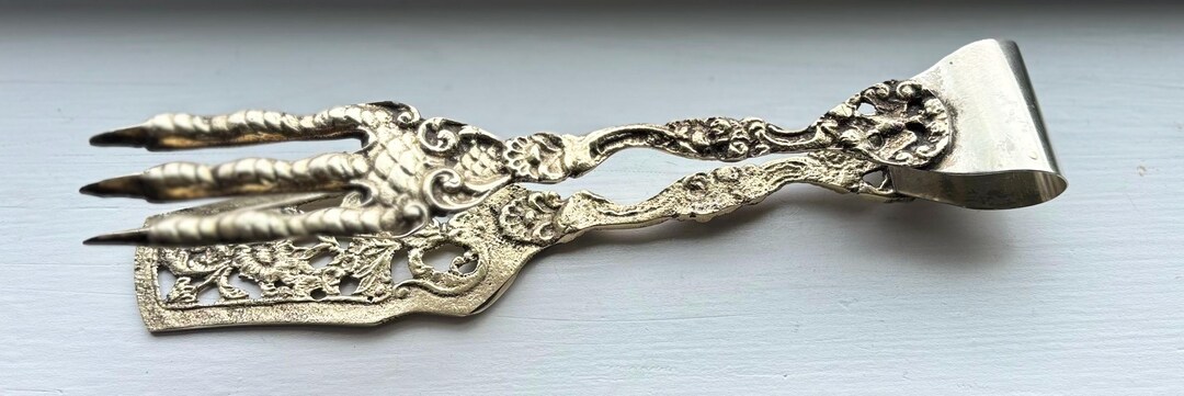Amazing Rare Vintage Italian UGO BELLINI "gothic" Large Silver Pierced ...