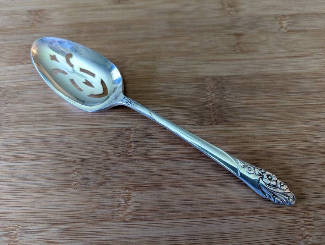 Vintage COMMUNITY 1950 EVENING STAR Pierced Serving Tablespoon 8 1/4 ...