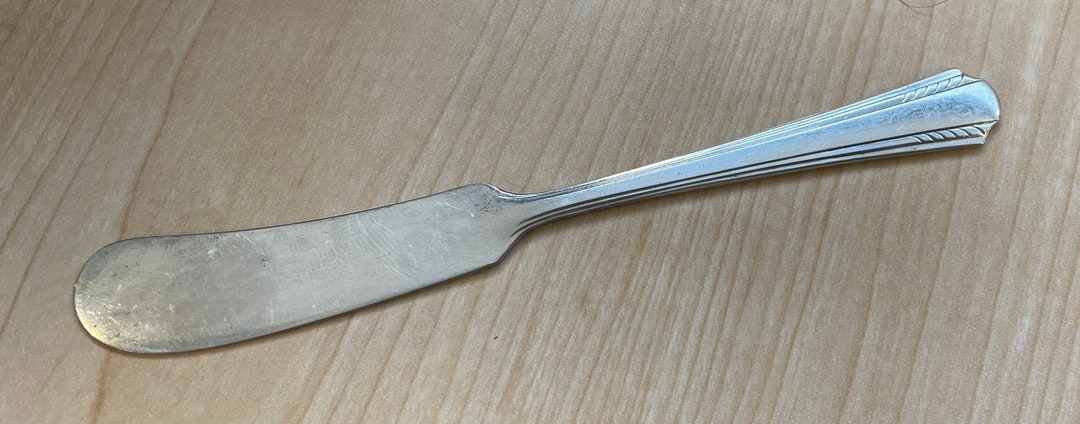 Vintage CARLTON Silver 1932 MANSFIELD Flat Handle Butter Spreader 5 5/8 ...