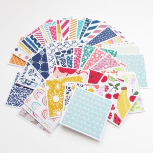 50 Mini Notecards 2x2 Blank Lunch Box Notes Small Tiny Note Card Set ...
