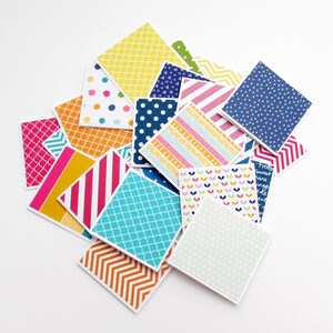 50 Mini Notecards 2x2 Blank Lunch Box Notes Small Tiny Note Card Set ...