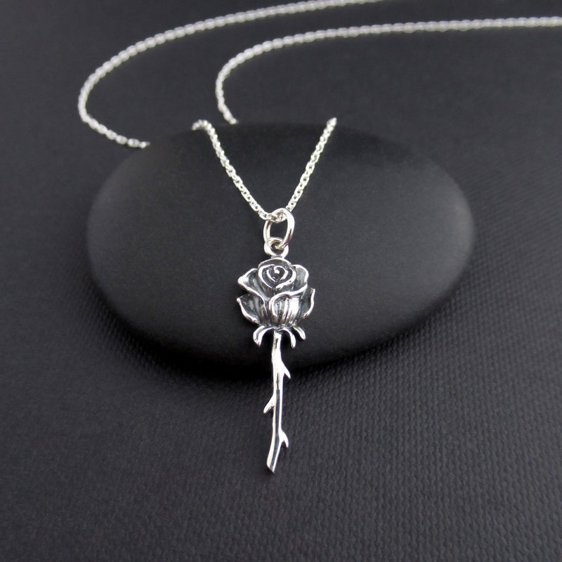 Rose Necklace - Etsy