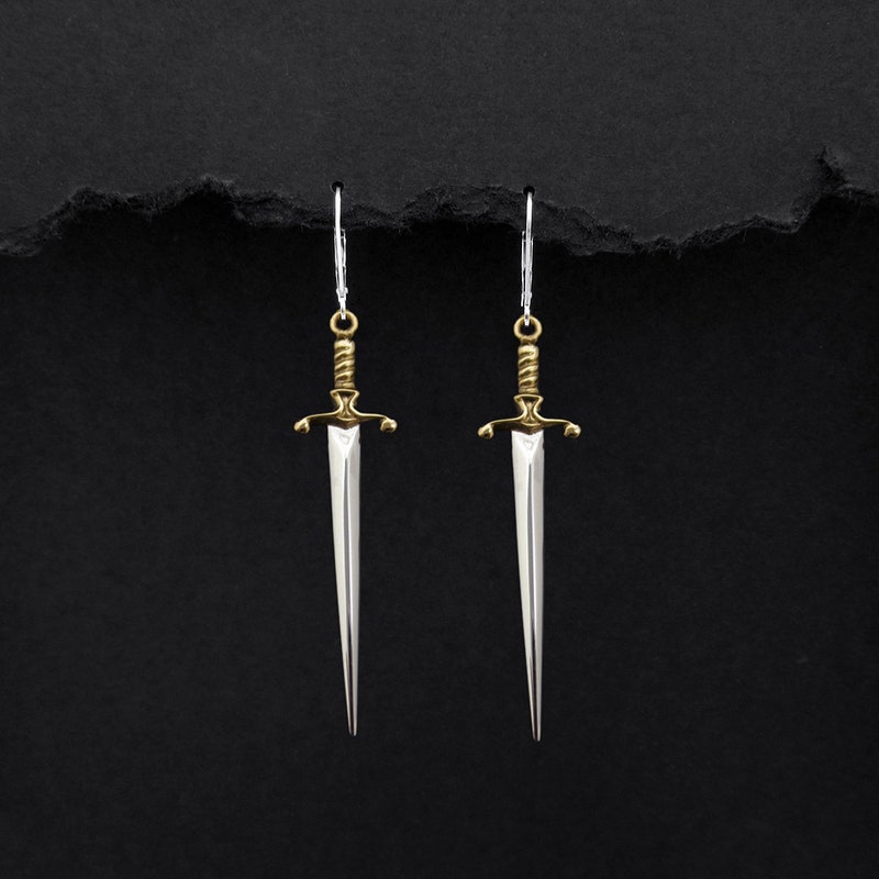 Sword Earrings - Etsy