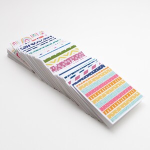 50 Mini Notecards 2x2 Blank Lunch Box Notes Small Tiny Note Card Set ...