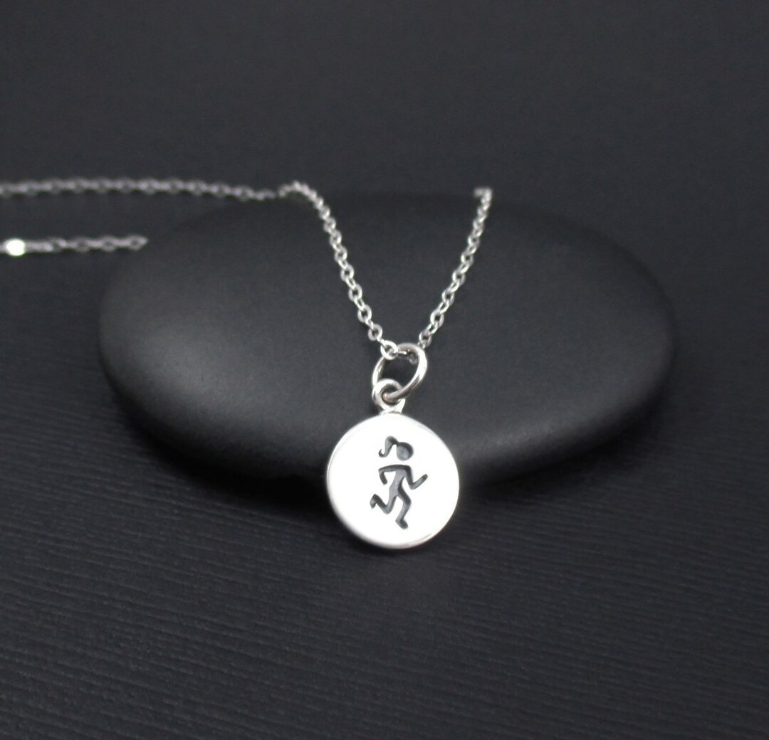 Runner Necklace Sterling Silver 925 Run Necklace Sports - Etsy